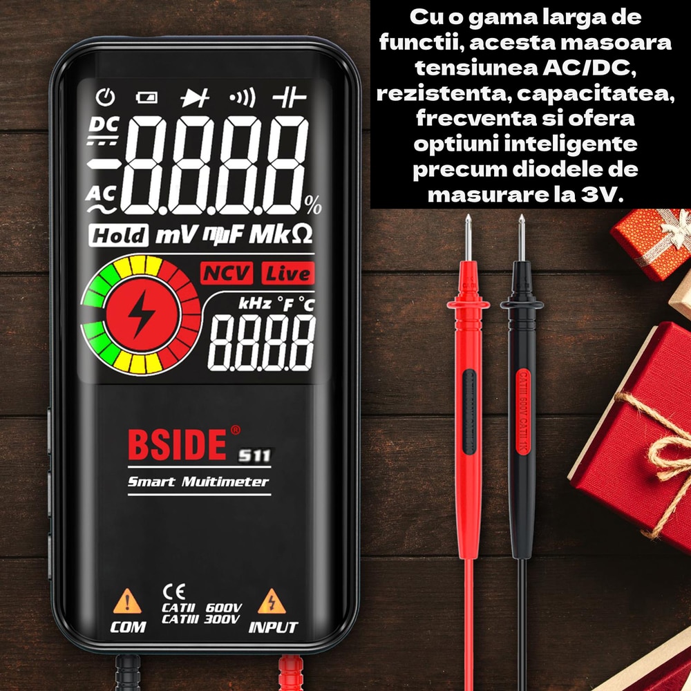 Multimetru Digital Multifunctional CLAUSTEEL BSIDE, Functii automate de ...