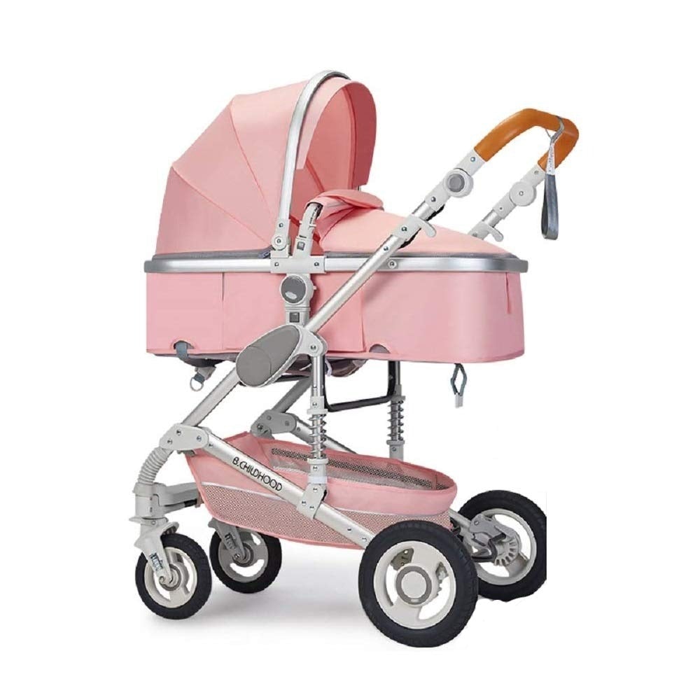 Carucior pentru copii, 3 in 1, cadru din aluminiu, patru roti, pliabil ...