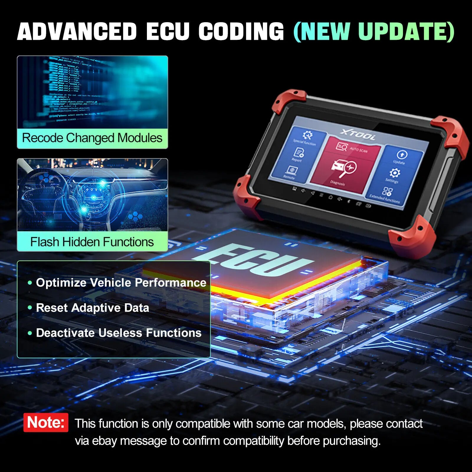 Echipament de diagnosticare, codare ECU, WiFi, 36 service, scaner OBD2 ...