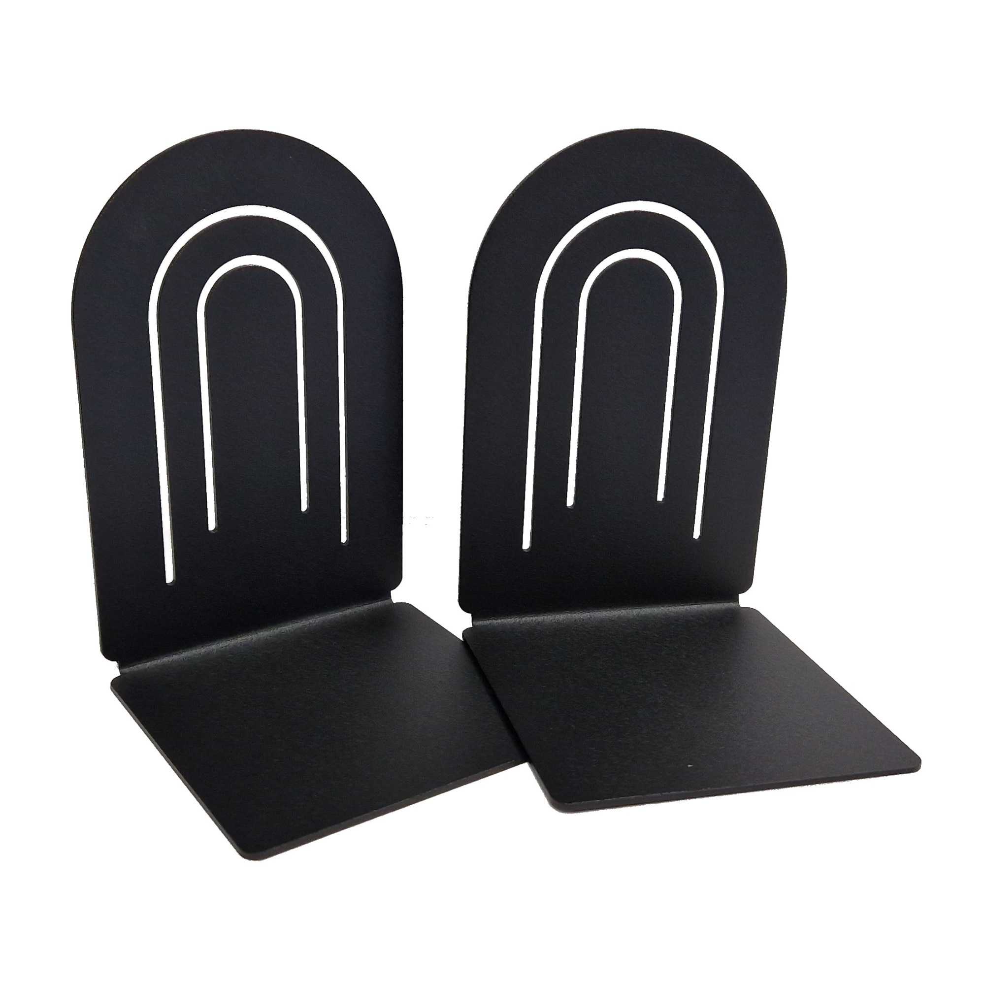 Suport de carti Arc, Set de 2 bucati, Otel, 170 x 110 mm, Negru - eMAG.ro