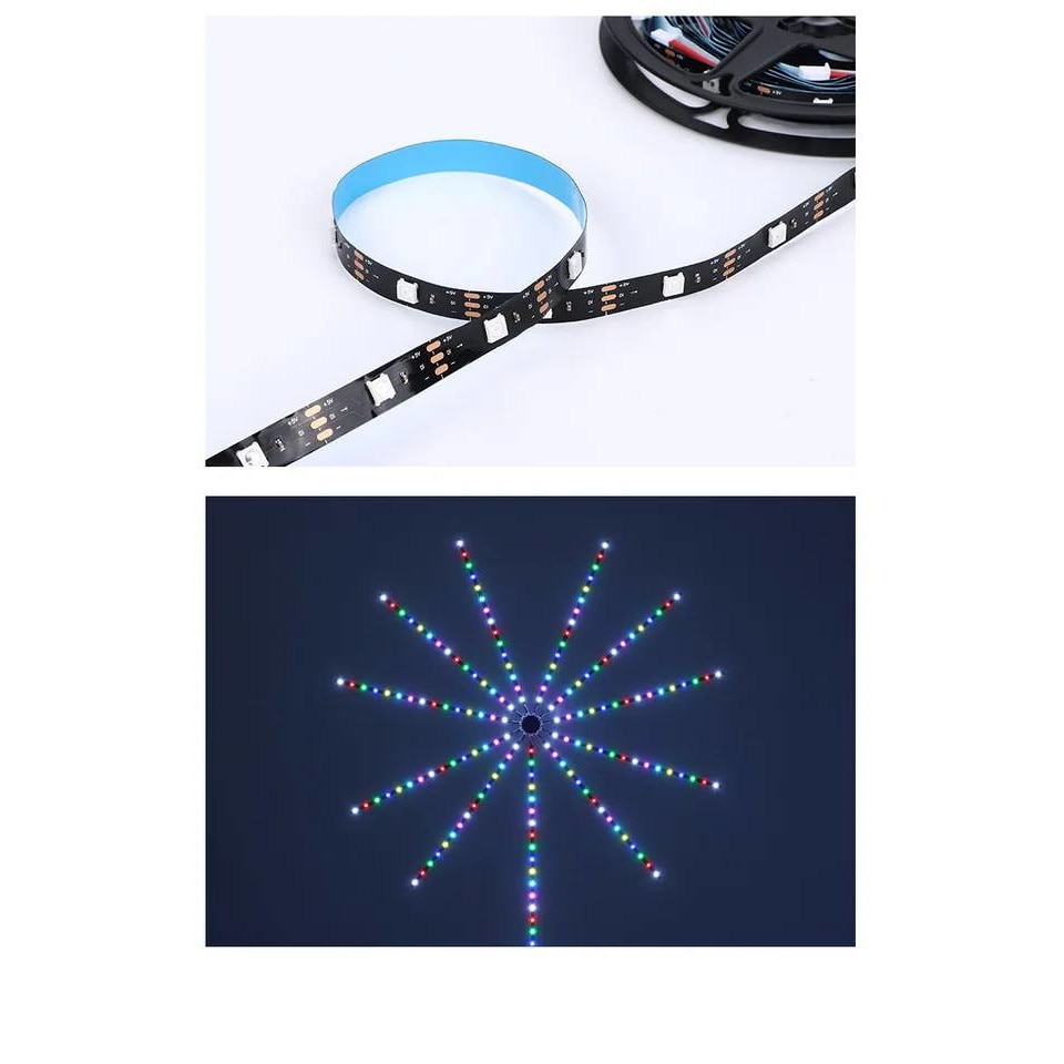 Banda Led Rgb Smart App Fireworks Control Cu Telecomanda Sau Bluetooth