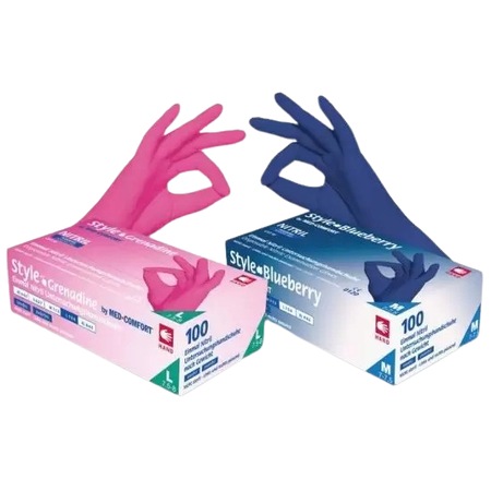 Set 200 bucati Manusi examinare nitril Style Blueberry si Style ...