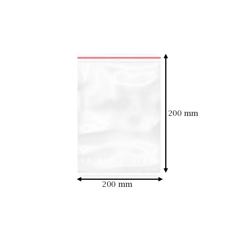 Pungi cu Fermoar Ziplock Transparente, 200x200 mm, cu Sistem de ...
