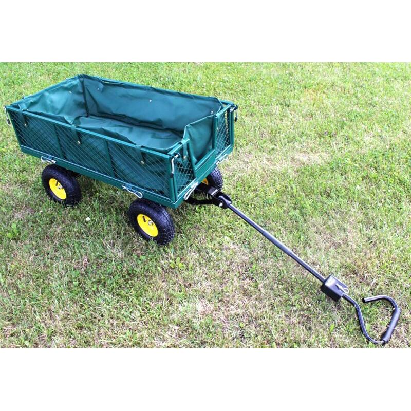 Carucior de gradina, transport, Chomik, metalic, verde, max 300 kg ...