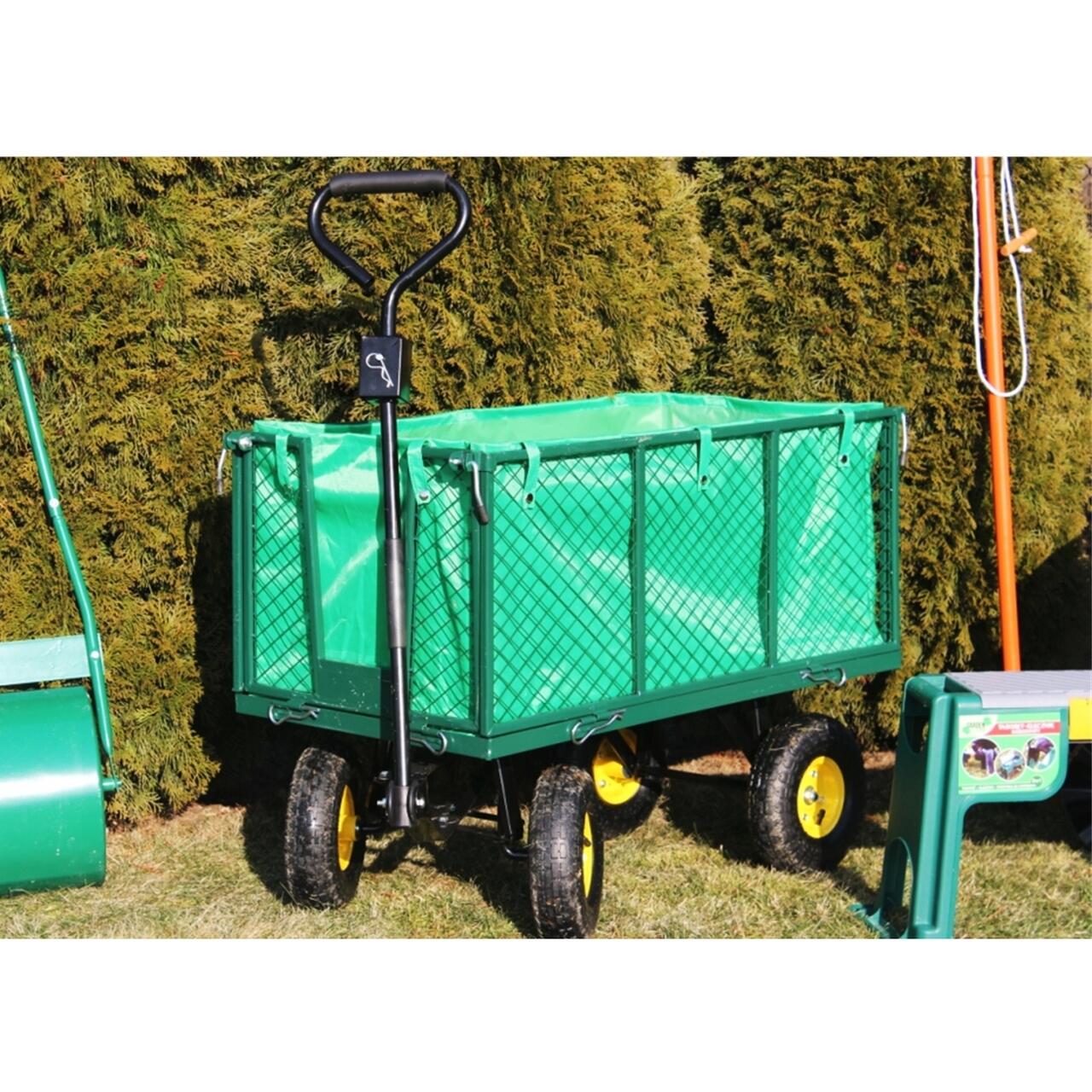 Carucior de gradina, transport, Chomik, verde, max 450 kg, 102x52x72 cm ...