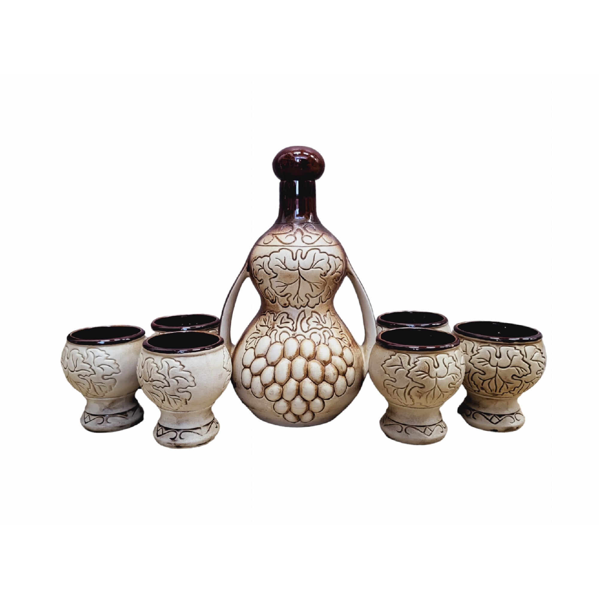 Set pentru vin sau tuica Amfora, 2.1 LITRI ceramica - eMAG.ro