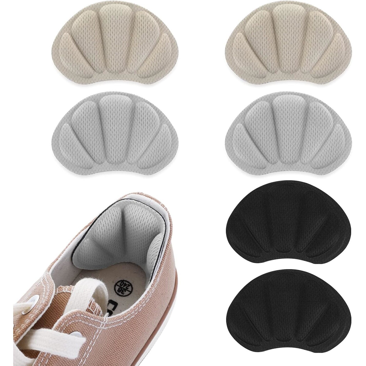 Set 6 branturi cu pernite pentru calcai, JENUOS®, Suport Interior ...