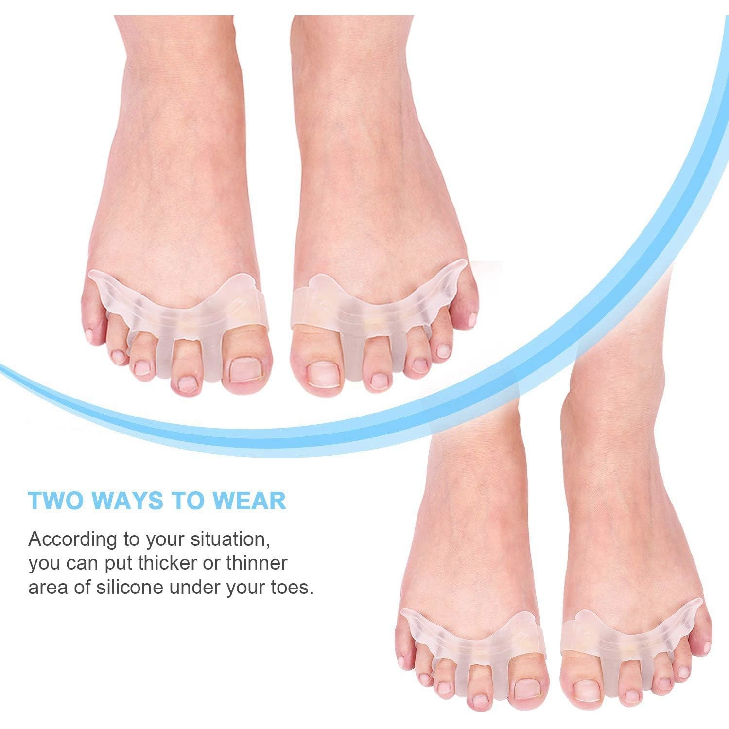 Set 4 Separatoare Degete Picior, JENUOS®, Ajuta la Pozitionarea Corecta ...