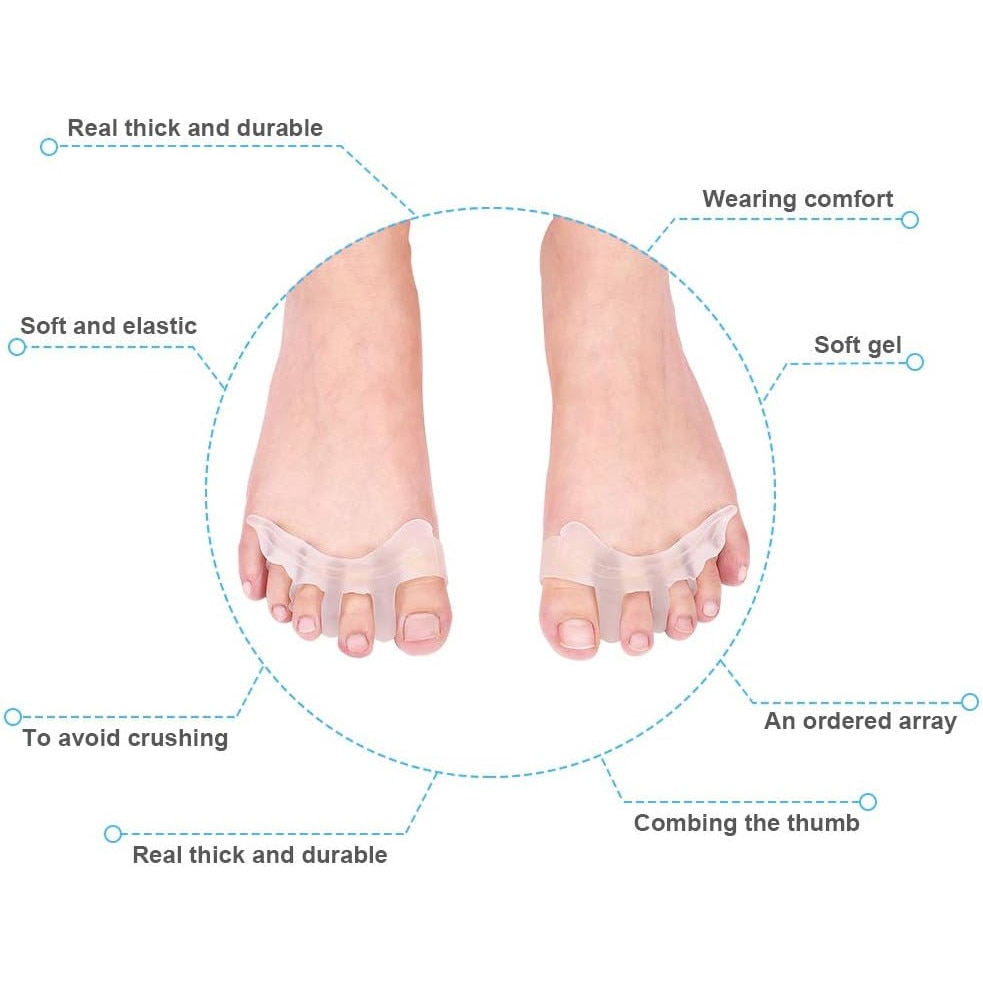 Set 4 Separatoare Degete Picior, JENUOS®, Ajuta la Pozitionarea Corecta ...