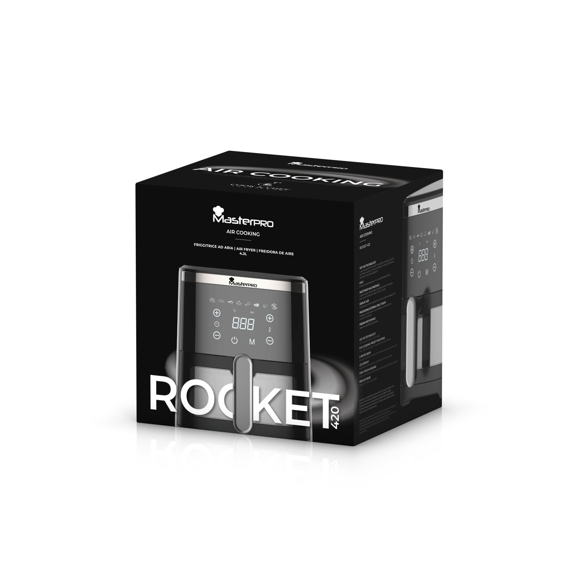 Friteuza cu aer cald MasterPro BGMP-9315, capacitate 4.2L, control ...