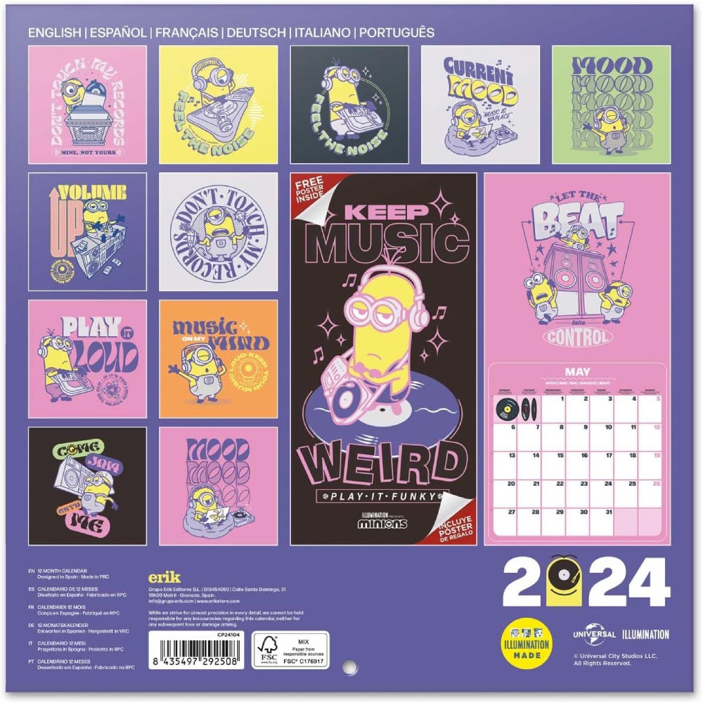 Calendar 2024 30x30 Minions - eMAG.ro
