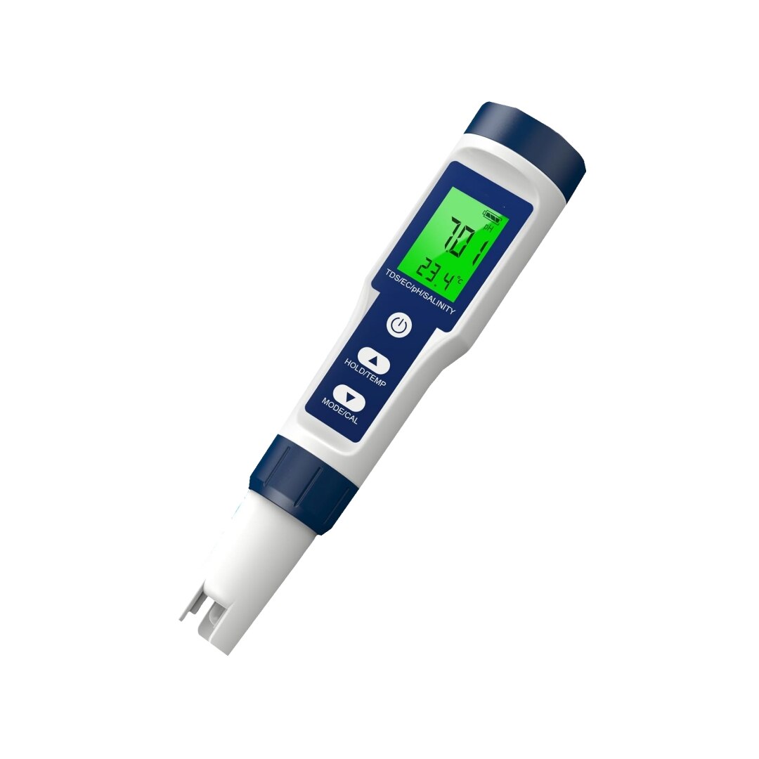 Tester calitate apa 5 in 1, MOSMAOO®, de masurat, salinitatea/PH/TDS/EC ...