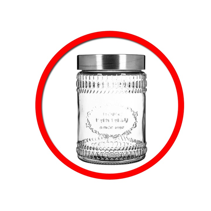 Borcan din sticla cu capac si mesaj, 1200 ml, ATU-081600 - eMAG.ro