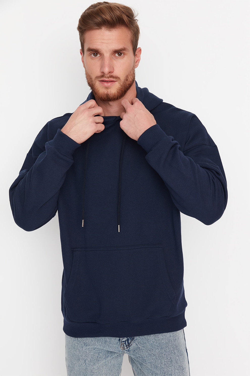 Trendyol, Hanorac supradimensionat cu imprimeu pe spate - eMAG.ro