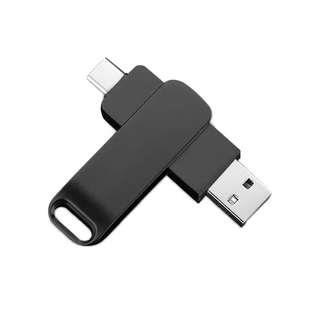 Stick Memorie, Vaxiuja, 128 GB, 2 IN 1, cu USB 2.0 si Type-C, Rotativ ...