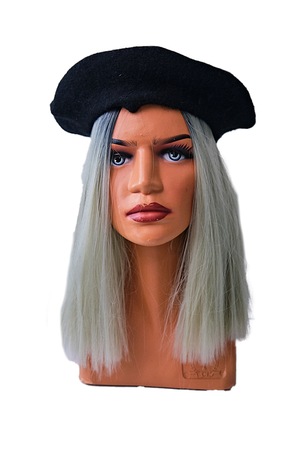 Basca dama French, de tip bereta, Negru, Diametrul 26 cm - eMAG.ro