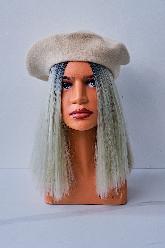 Basca dama French, de tip bereta, Crem, Diametrul 26 cm - eMAG.ro