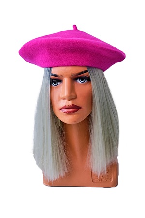 Basca dama French, de tip bereta, Fucsia, Diametrul 26 cm - eMAG.ro