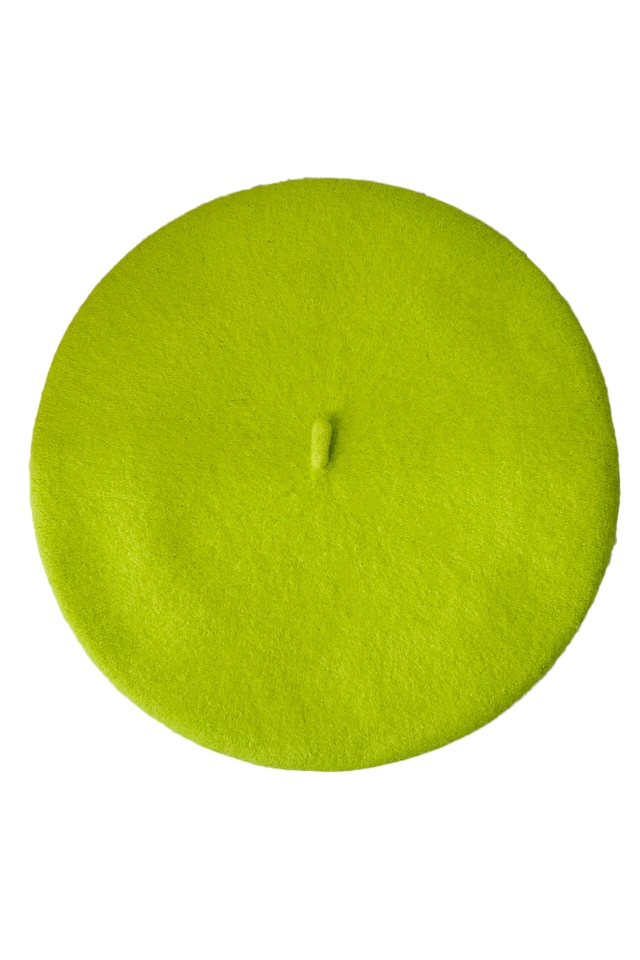 Basca dama French, de tip bereta, Verde lime, Diametrul 26 cm - eMAG.ro