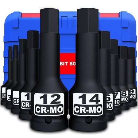 Set tubulara cu biti hexagonale de impact 1/2", 5mm-19mm, 10 Buc - eMAG.ro