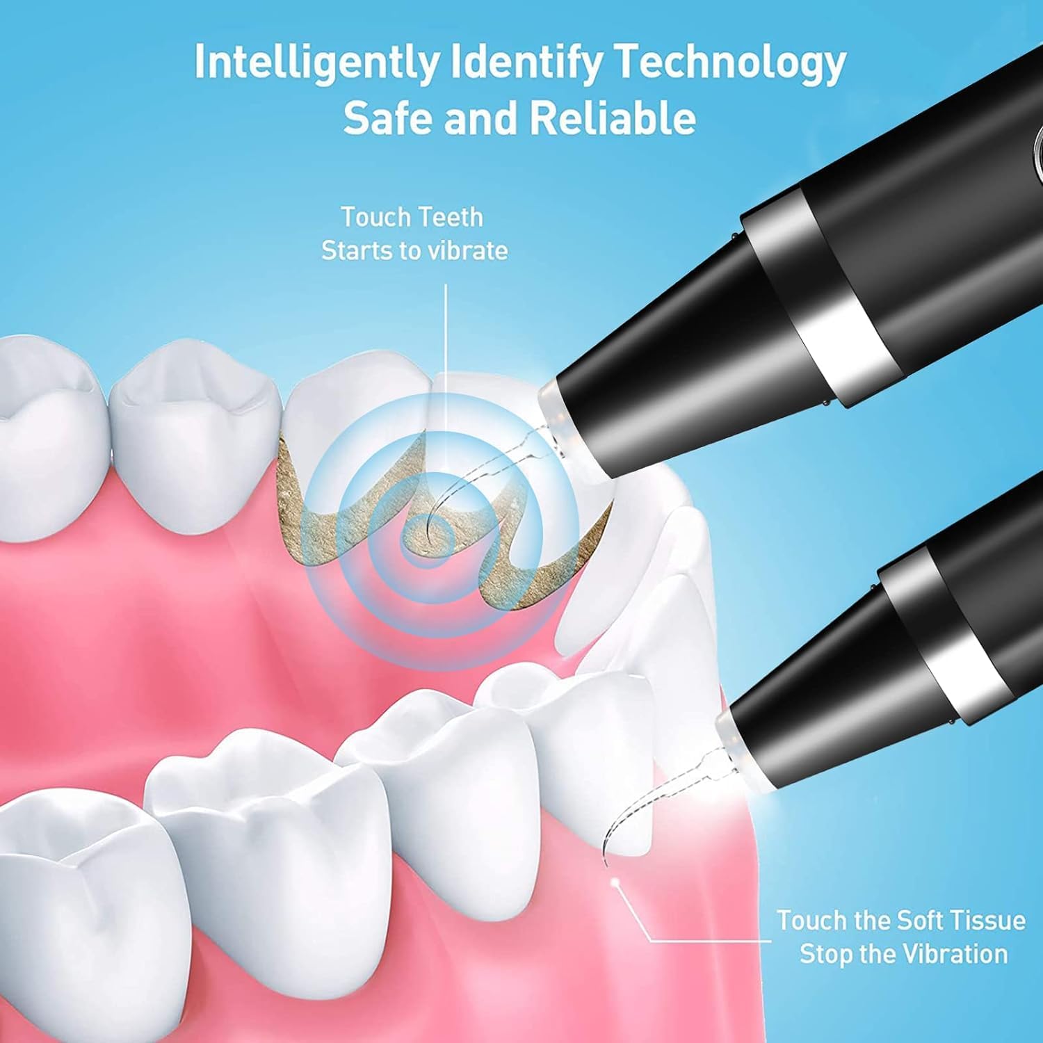 Уред за премахване зъбен камък и грижа за зъби Wirsen Ултразвук Почистване на зъби от петна и