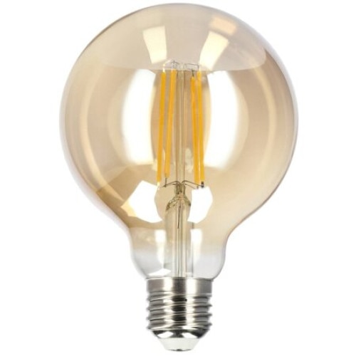 Bec Dari led Filament decorativ 7W, E27, 2700K, 710lm, 230V, GOLD G95 ...