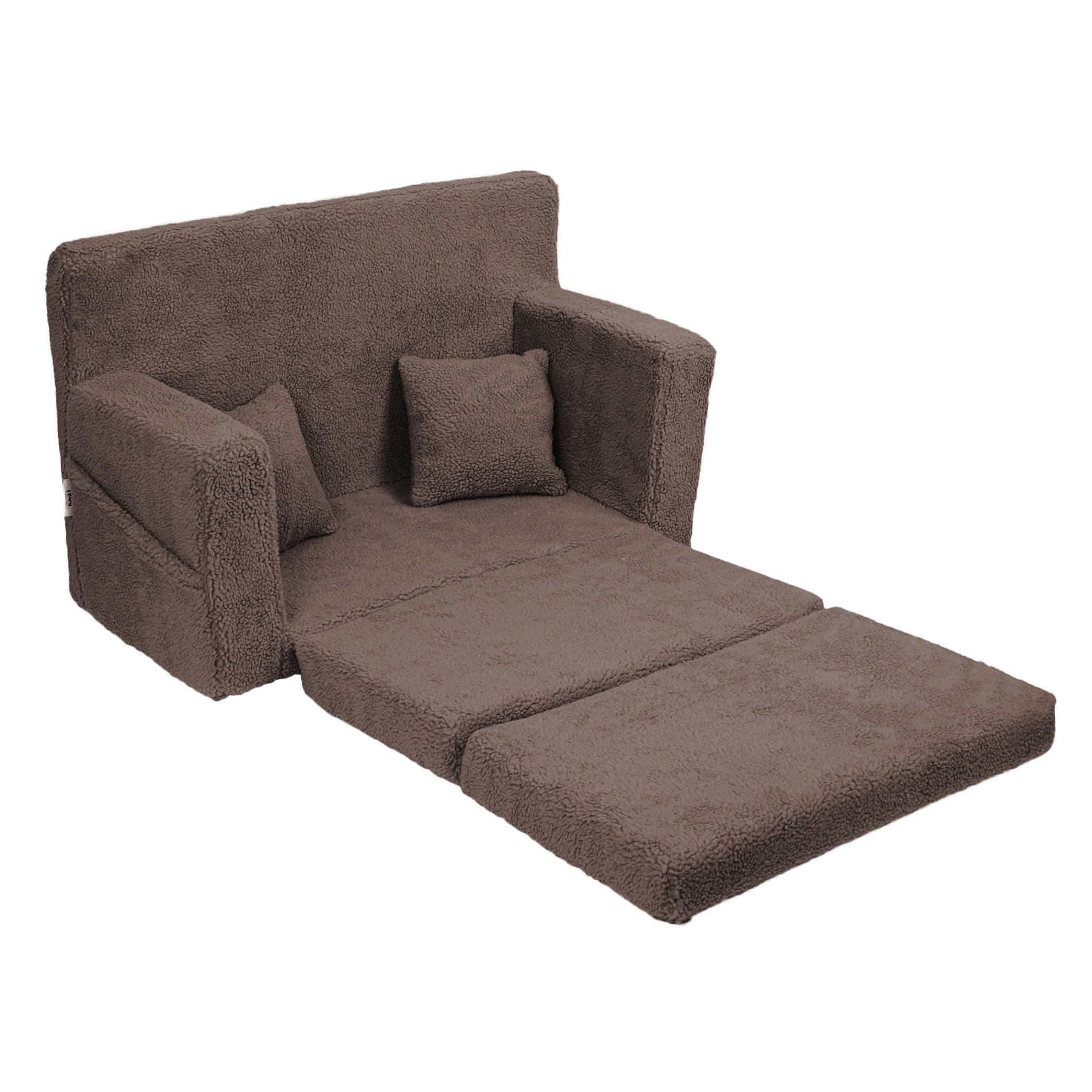 Canapea extensibila tip fotoliu pentru copii, tesatura din piele de ...