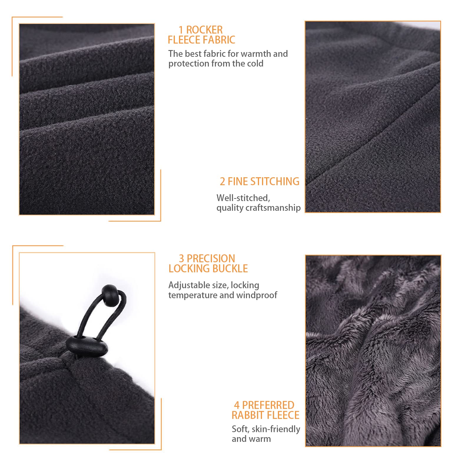 Guler termic pentru barbati, Fleece, Negru - eMAG.ro