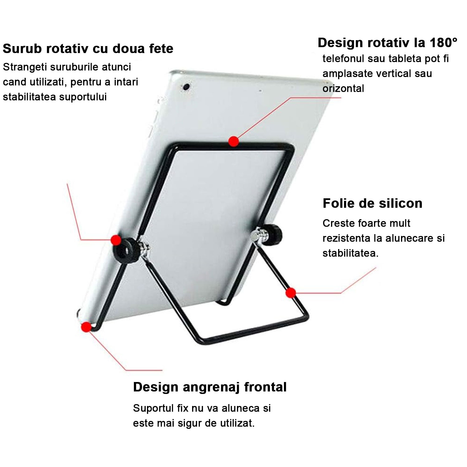 Suport pentru tableta pentru masina, oein®, Reglabil, pentru tableta 9 ...