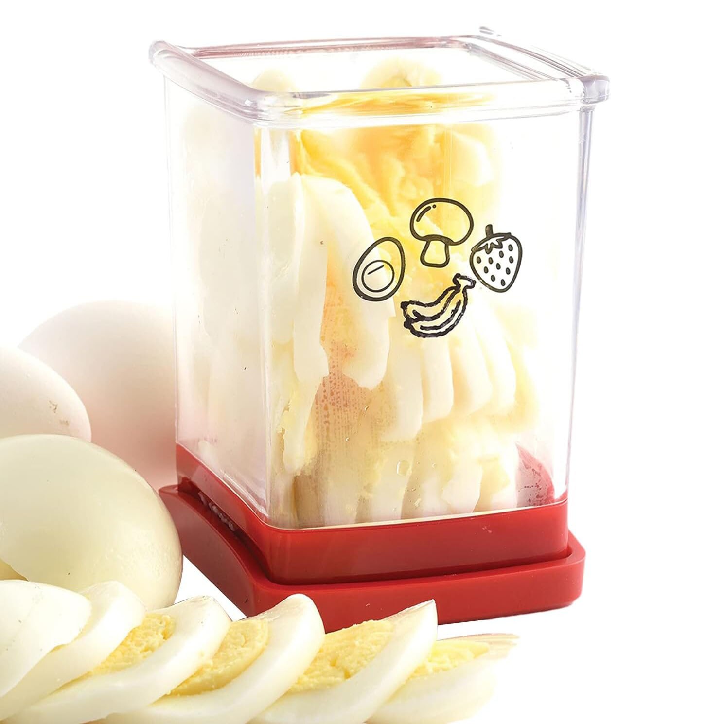 Feliator pentru fructe si legume, Inox, Alb/Rosu - eMAG.ro