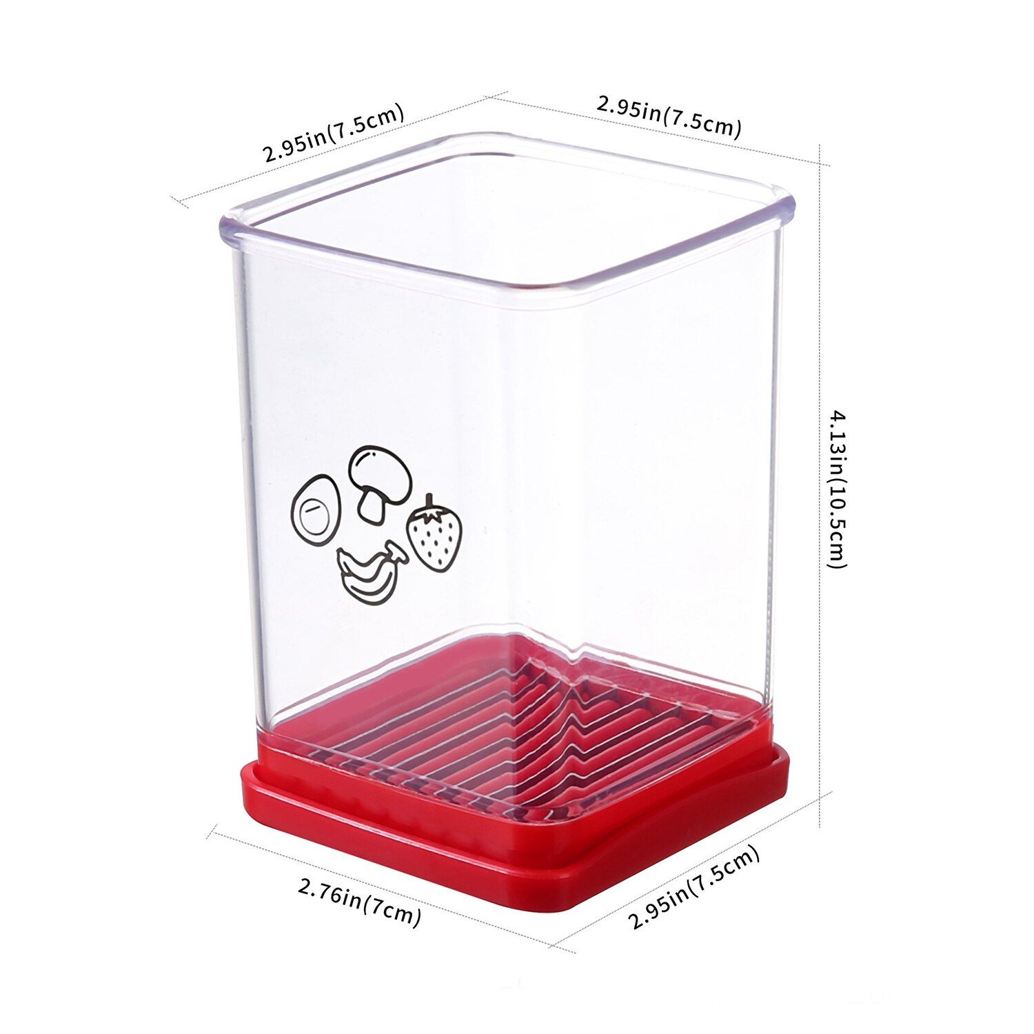 Feliator pentru fructe si legume, Inox, Alb/Rosu - eMAG.ro