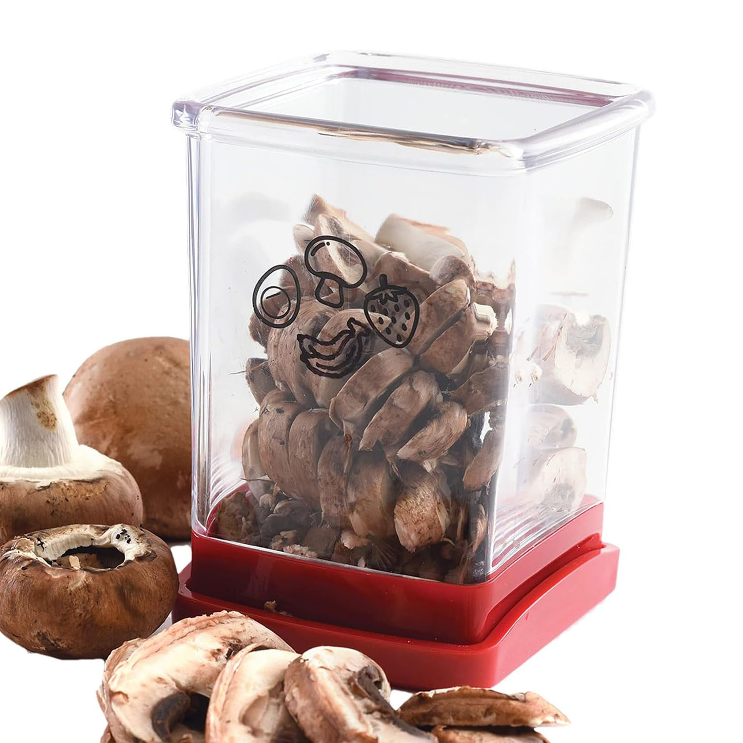 Feliator pentru fructe si legume, Inox, Alb/Rosu - eMAG.ro