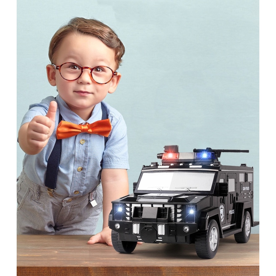 Pusculita Electronica, Masina de politie blindata cu lumini, Cu PIN ...