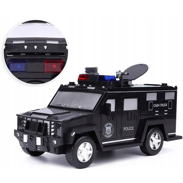 Pusculita Electronica, Masina de politie blindata cu lumini, Cu PIN ...