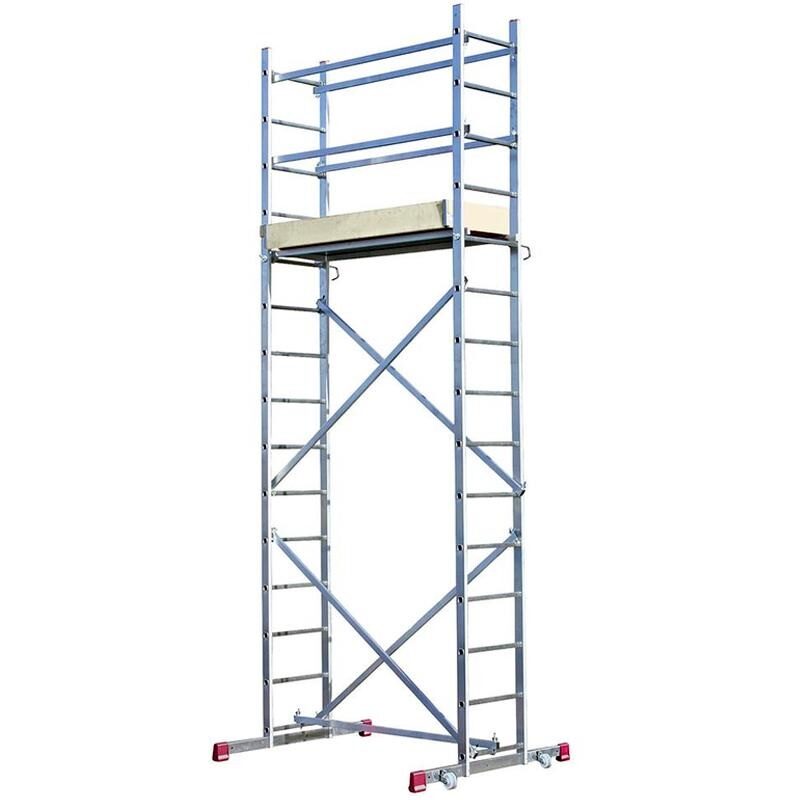 Schela mobila din aluminiu, capacitate max 150 kg, Inaltime de lucru 5 ...