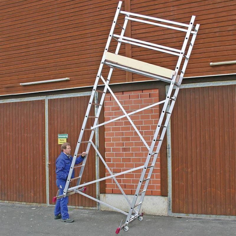 Schela mobila din aluminiu, capacitate max 150 kg, Inaltime de lucru 5 ...