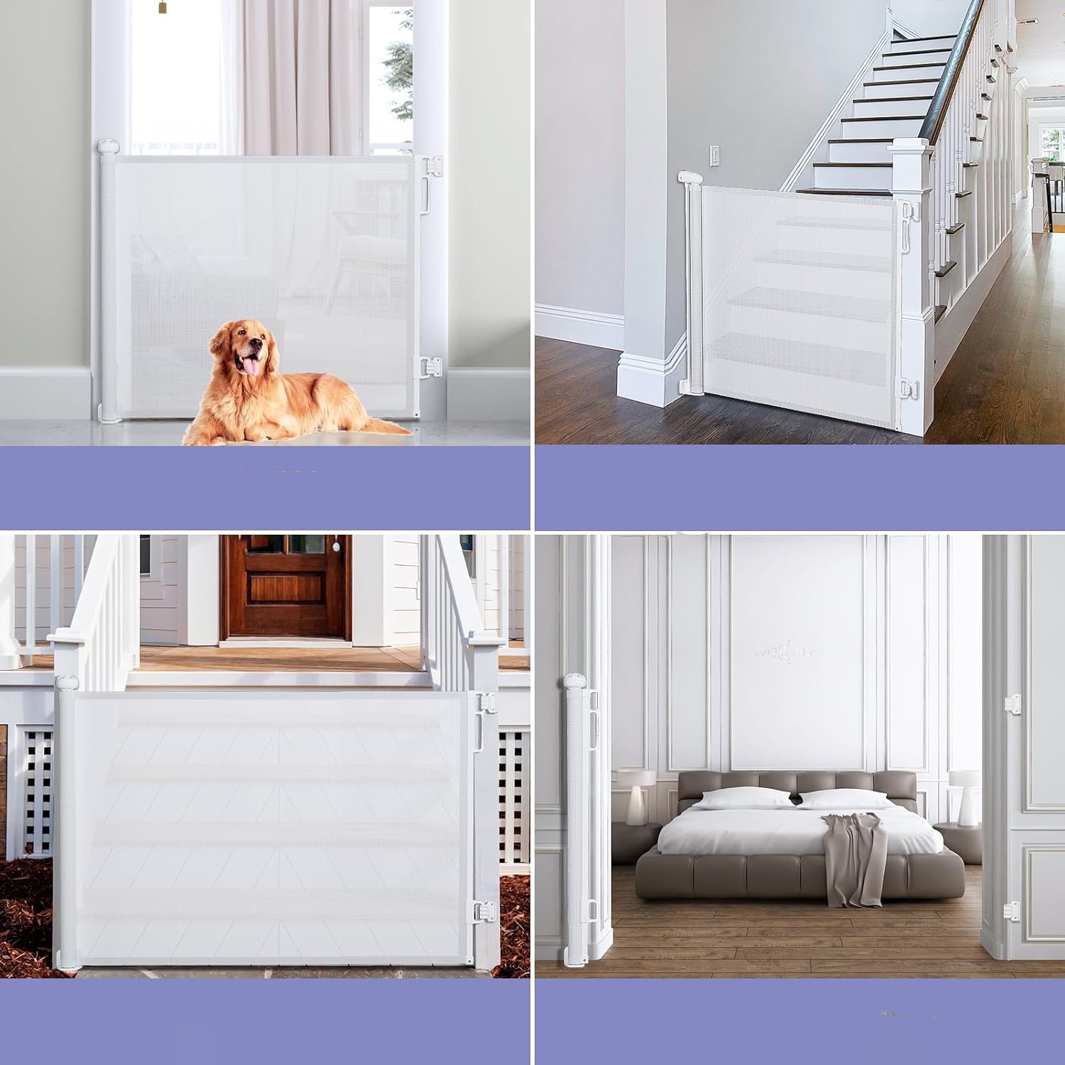 Poarta de siguranta retractabila, tip rulou, inaltime 86 cm, extindere ...