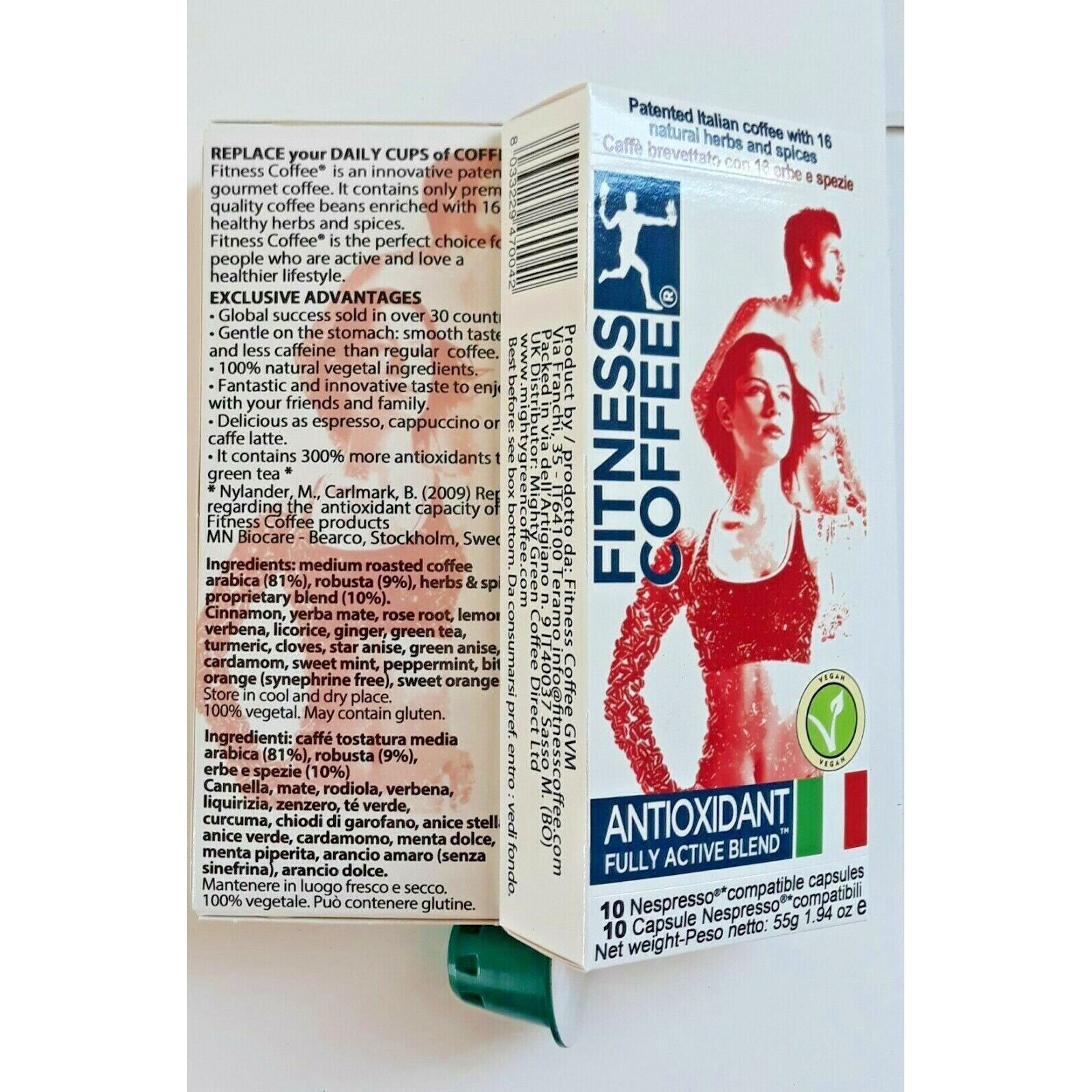 Cafea Capsule, Fitness Antioxidant Coffee, 10 bauturi, 10 capsule - eMAG.ro
