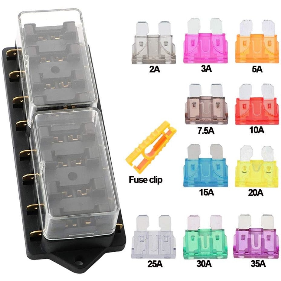 Cutie sigurante auto Mmgoqqt, 8 cai, cu fuzibile, negru, 15x5.3x4.2cm ...