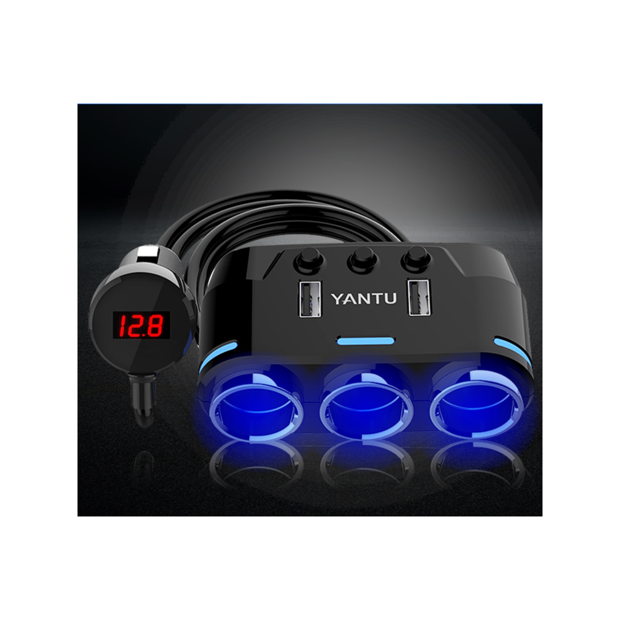 Адаптер за запалка, Yantu B39, 12V/24V, многократна употреба, зарядно ...