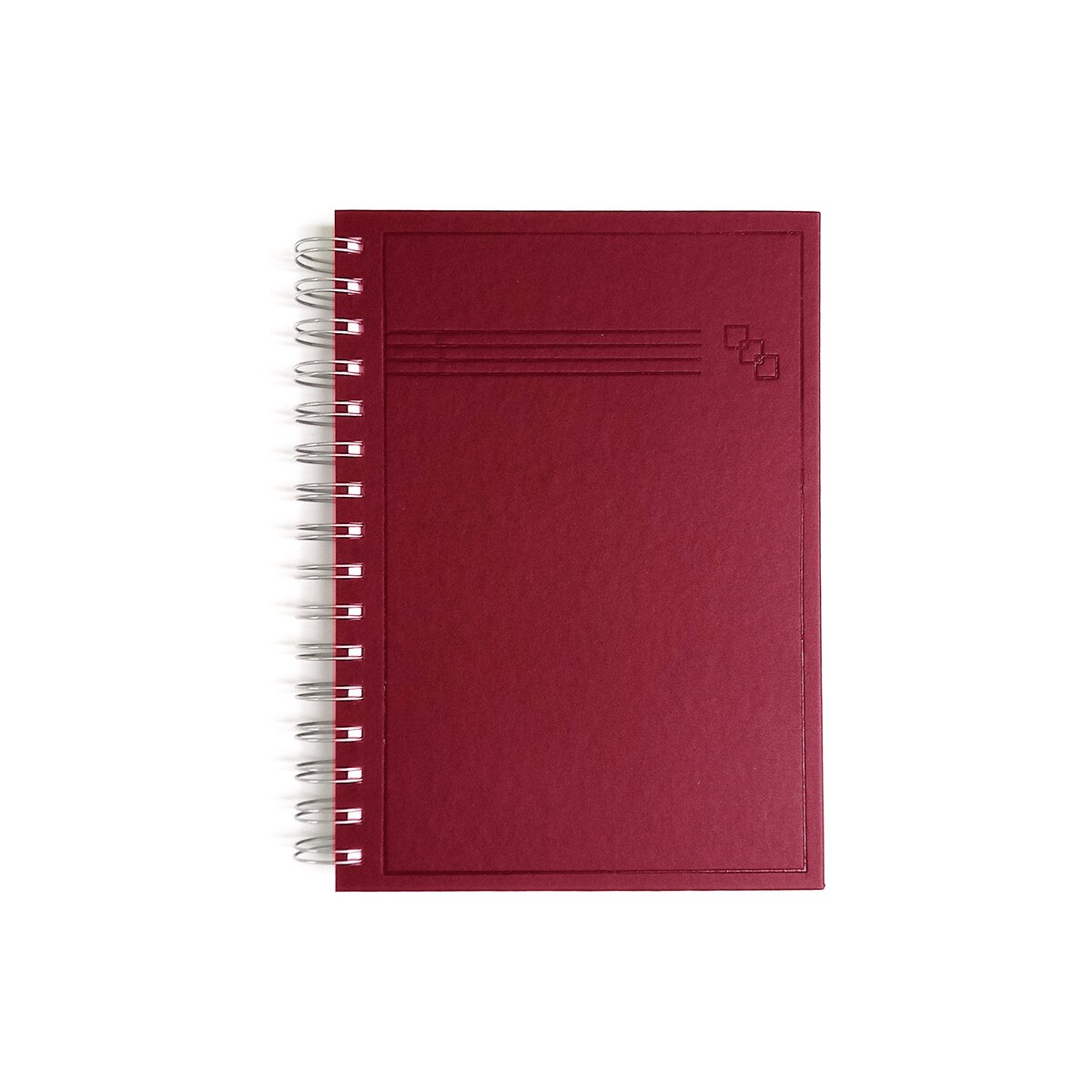 Agenda A5 Nedatata cu Spira, 200 FILE/400 pagini, BORDO - eMAG.ro