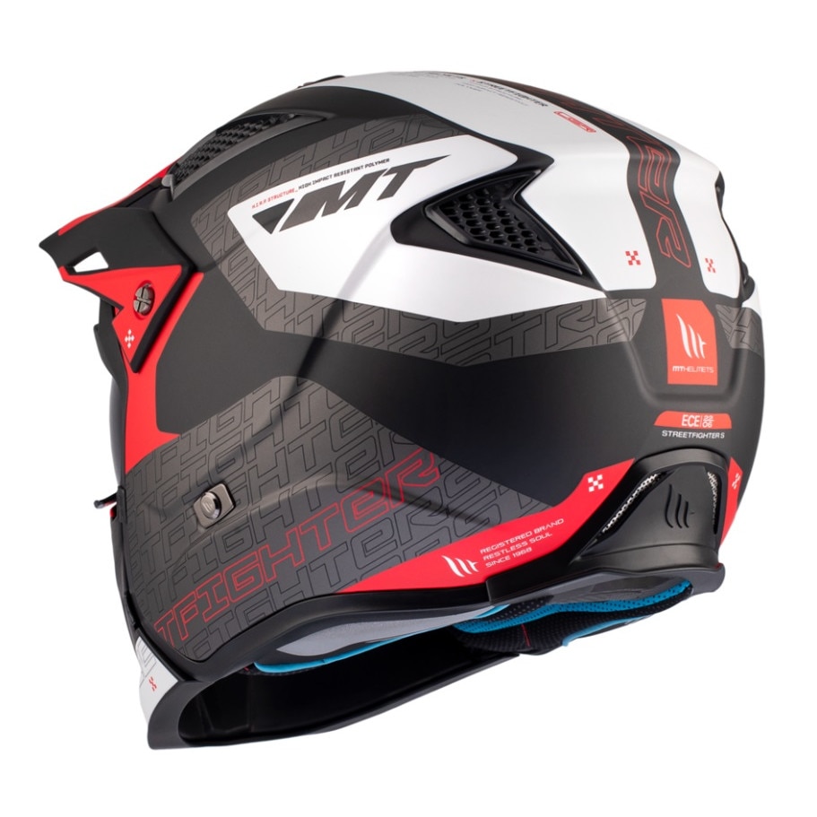 Casca moto, atv MT Streetfighter rosu mat cu ochelari soare integrati ...