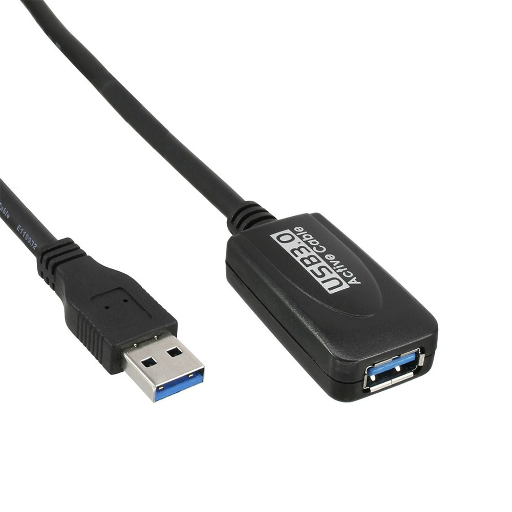 Cablu Extender Activ USB-A Tata la USB-A Mama, Basekit, 5 Metri, Negru ...