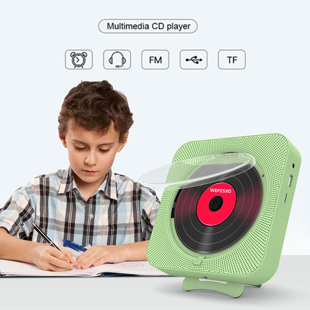 CD player portabil multifunctional, Wepzsxo, Bluetooth, Radio FM, Boxe ...