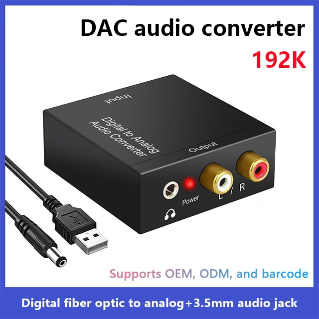 Convertor audio digital la analogic, Wepzsxo, Jack de 3.5 mm, Negru ...