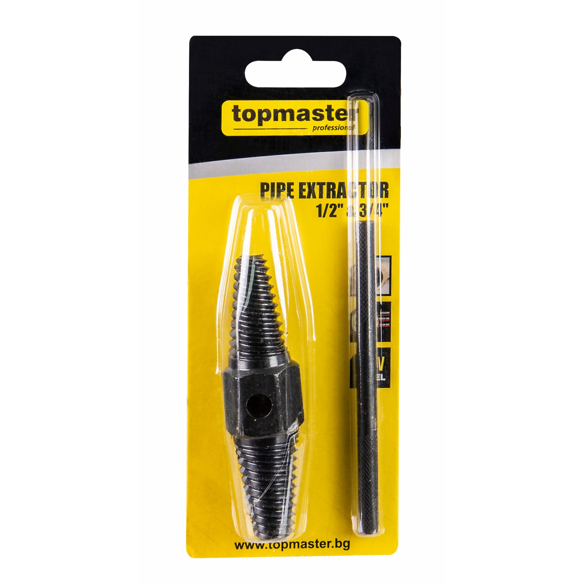 Extractor pentru tevi cu surub dublu, 1 / 2", 3 / 4", Topmaster 339712 - eMAG.ro
