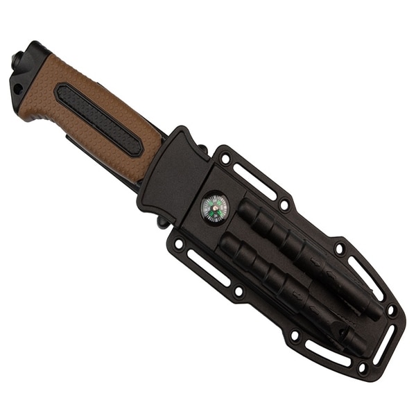 Cutit Militar cu amnar si ascutitor, 27.5 cm IdeallStore®, teaca ...