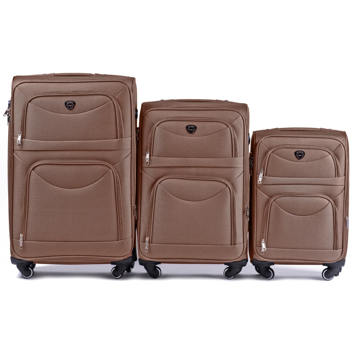 Set 3 valize, Wings, Nylon, 3 dimensiuni, Maro - eMAG.ro