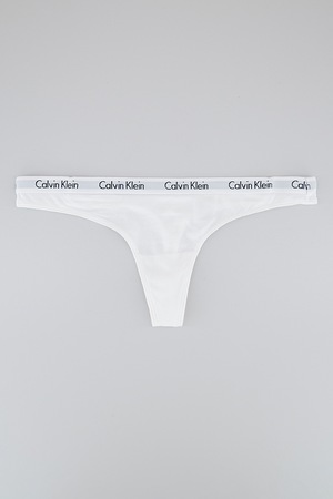 CALVIN KLEIN, Chiloti tanga cu banda logo, Alb, S - eMAG.ro