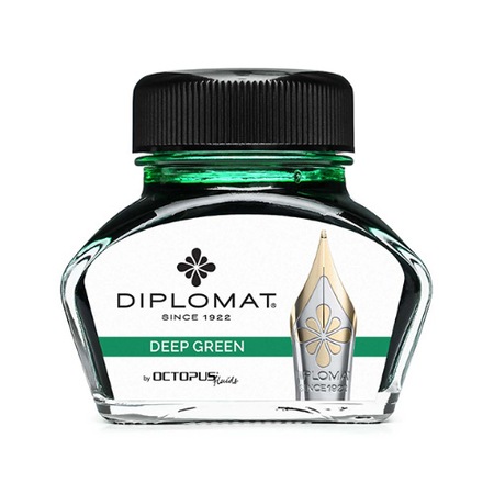 Calimara cu cerneala Diplomat Octopus, 30 ml - verde intens - eMAG.ro